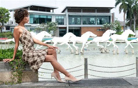 Wallpaper Model Brunette Gorgeous Posing High Heels Beautiful Face