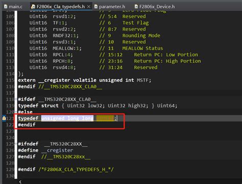Tms320f28069 Type 303 D Typedef Name Has Already Been Declared With Same Type F2806xcla