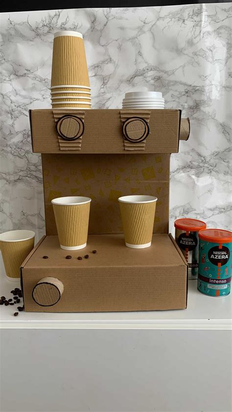 cheryl gavrielides on instagram cardboard coffee machine ☕️ i was