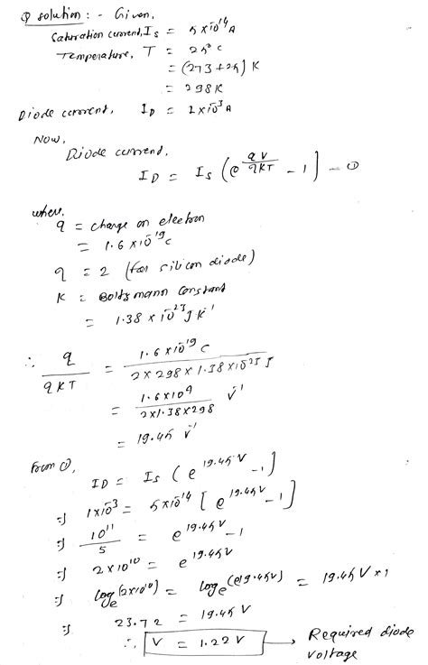 [solved] The Reverse Saturation Current Of A Forward Biased Silicon Pn Course Hero