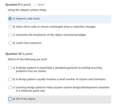 Solved Question 1 1 Point Saved Which Of The Following Are