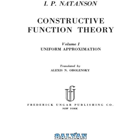 خرید و قیمت دانلود کتاب constructive function theory vol i uniform