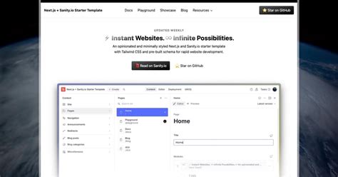 Sanitypress 🖤 A Customizable Nextjs Starter Templat Made With