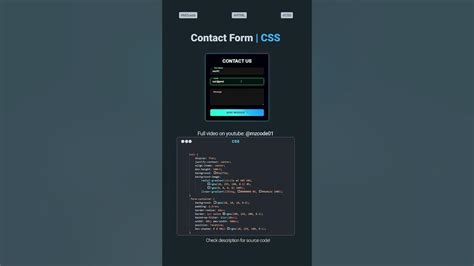 Build A Stunning Contact Form With Css 2025 Design Trends Responsive Animations Mzcode01