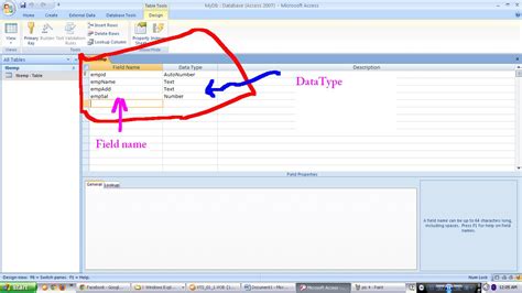 The Site Sepeherd How To Create Table In Ms Access 2007