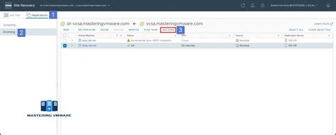 Recover Vm In Vsphere Replication Mastering Vmware