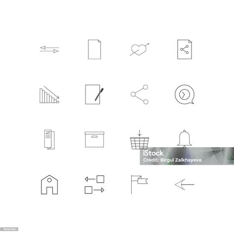 웹 응용 프로그램 선형 얇은 아이콘 설정합니다 간단한 벡터 아이콘 설명 0명에 대한 스톡 벡터 아트 및 기타 이미지 0명 디자인 벡터 Istock