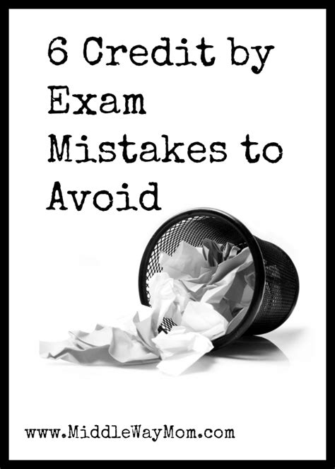 Credit By Exam Mistakes To Avoid