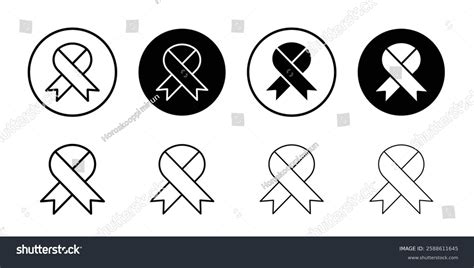 Awareness Ribbon Icon Simple Outline Vector Stock Vector Royalty Free