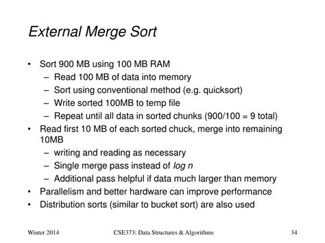 Ppt Cse373 Data Structure And Algorithms Lecture 22 More Sorting