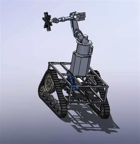 履带机器人 solidworks 2022 模型图纸下载 懒石网