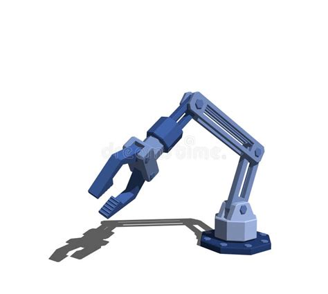 Robotic Arm Isolated On White Background 3d Rendering Illustration