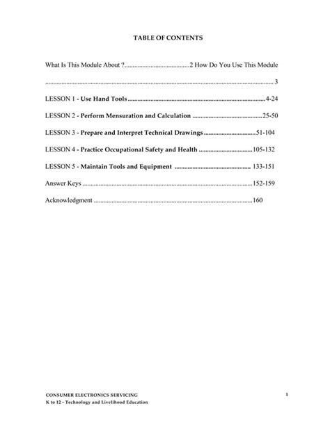 Consumer Electronics Servicing Learning Module Pdf Educational