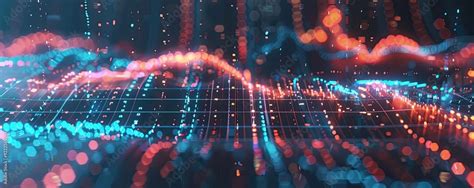 Abstract Data Visualization With Vibrant Colors And Dynamic Lines Representing Technology And