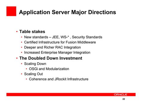 roadmap for fusion middleware application server infrastructure