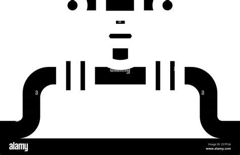 Pipeline Gas Service Glyph Icon Vector Pipeline Gas Service Sign