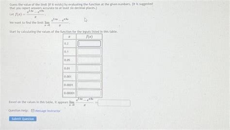 Solved Guess The Value Of The Limit If It Exists By
