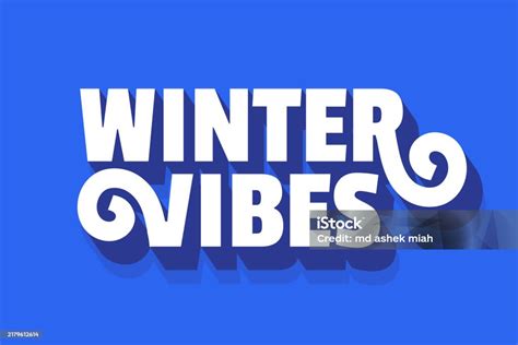 겨울 분위기 타이포그래피 배너 템플릿 디자인 파란색 배경에 고립된 겨울 편집 가능한 텍스트입니다 겨울 따옴표 문구에 대한 현대적인 글자로 장식되어 있습니다 스티커 라벨 배지