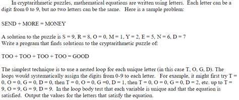 Solved In Cryptarithmetic Puzzles Mathematical Equations