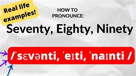 How To Pronounce Seventy Eighty Ninety Ipa With Real Examples Americanpronunciation Youtube