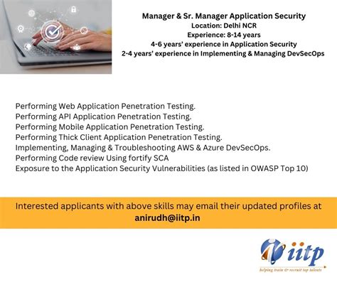 iitp on linkedin applicationsecurity devsecops penetrationtesting