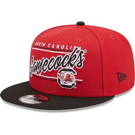 Mens New Era Garnet South Carolina Gamecocks Team Script 9fifty