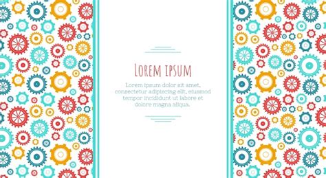 기어는 디자인 서식 파일 배너 혁신 아이디어와 창의력입니다 과학 그리고 발명품입니다 기어 기계 부분에 대한 스톡 벡터 아트 및