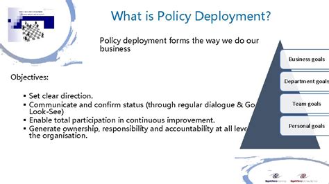 Policy Deployment What Is Policy Deployment Policy A