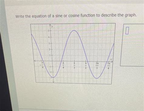 Solved Write The Equation Of A Sine Or Cosine Function To Chegg