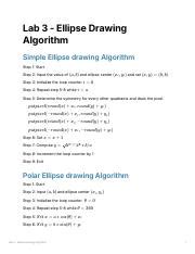 Ellipse Drawing Algorithms Simple Polar Midpoint Course Hero