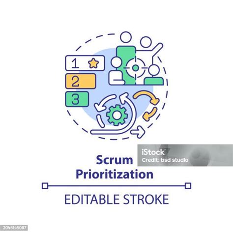 Scrum Prioritization Multi Color Concept Icon Stock Illustration Download Image Now Abstract