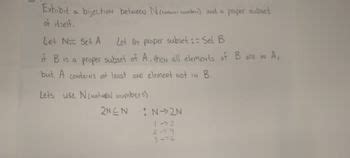 Answered Exhibit Of Itself Bijection Between N Natural Numbers And