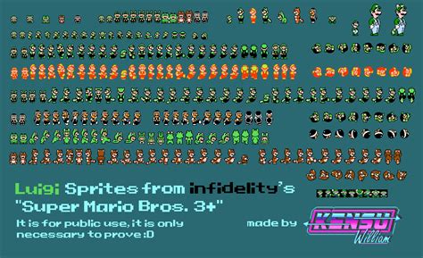 Super Mario Bros 3 Luigi Sprites By Kensuyjin33 On Deviantart