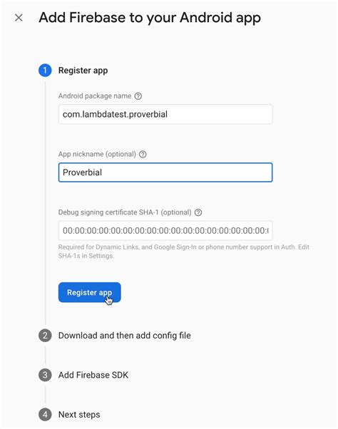 Uploading App Via Firebase LambdaTest