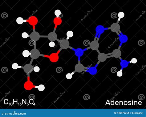 Adenosine Nucleoside Neurotransmitter Model Molecule Stock Vector Illustration Of Biology