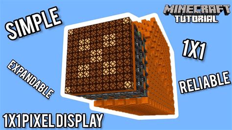 1x1 pixel display minecraft 1 21 redstone tutorial youtube