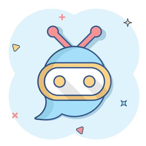 Cute Robot Chatbot Icon In Comic Style Bot Operator Vector Cartoon Illustration Pictogram
