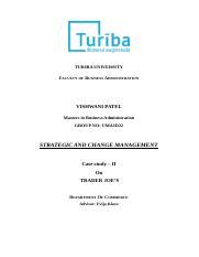 TRADER JOE S CASE STUDY II Docx TURIBA UNIVERSITY FACULTY OF BUSINESS ADMINISTRATION VISHWANI