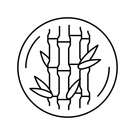 Bamboo Fabric Cloth Line Icon Vector Illustration 21244527 Vector Art At Vecteezy