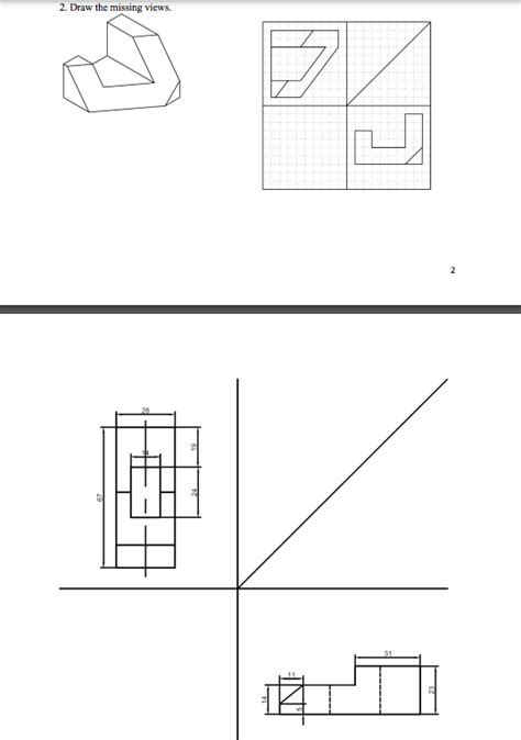 Solved Draw The Missing Views Chegg