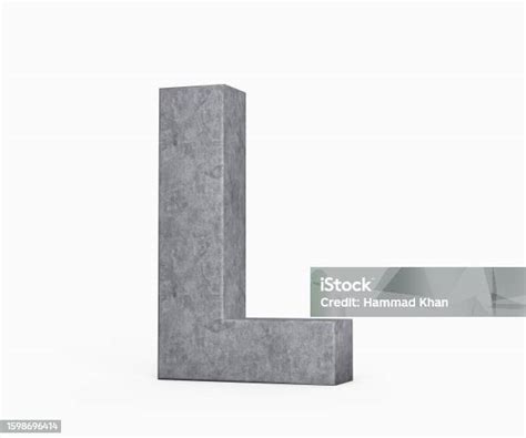 3d 콘크리트 대문자 L 알파벳 L 회색 콘크리트 돌 흰색 배경 3d 그림 0명에 대한 스톡 사진 및 기타 이미지 0명 3차원 형태 개념 Istock
