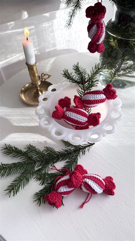 Diy Julpyssel Virka Polkagris Karameller Diy Sweden
