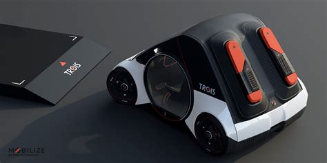 Renault Mobilize Trois Industrial Design Project Folding Car