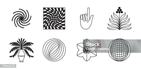 인쇄 및 그래픽 디자인 추상적인 모양 Y2k 그림 와이어프레임 불꽃 문신 고딕 및 보호 스타일 스티커 별 하트 및 로고 템플릿을 위한 벡터 복고풍 미래 지향적인 네오 그런지