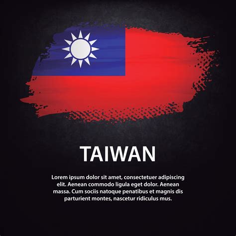 Taiwan Flag Brush 2977071 Vector Art At Vecteezy