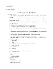 Understanding Network Models Key Terms Quizzes And Lab Course Hero