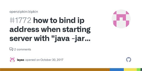 how to bind ip address when starting server with java jar zipkin jar