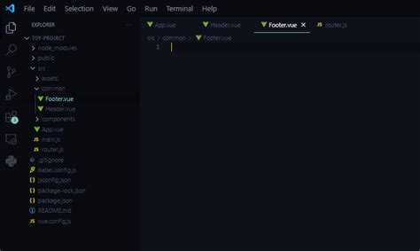 Vue Header Footer