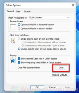 How To Disable Recent Files And Frequent Folders In Windows 11