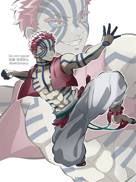 Akaza Kimetsu No Yaiba Drawn By A4h2maico Danbooru
